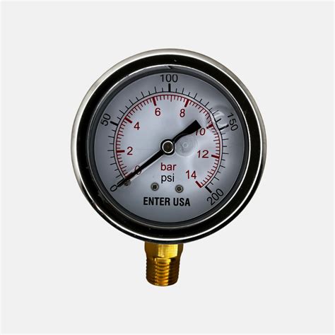 Manómetro Glicerina 0 200psi Compresores Y Maquinarias De La Costa