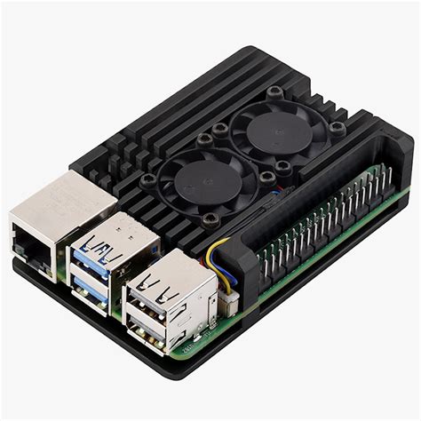 Caixa Aluminio p Raspberry Pi 5 Dissipação Dupla Waveshare 26086