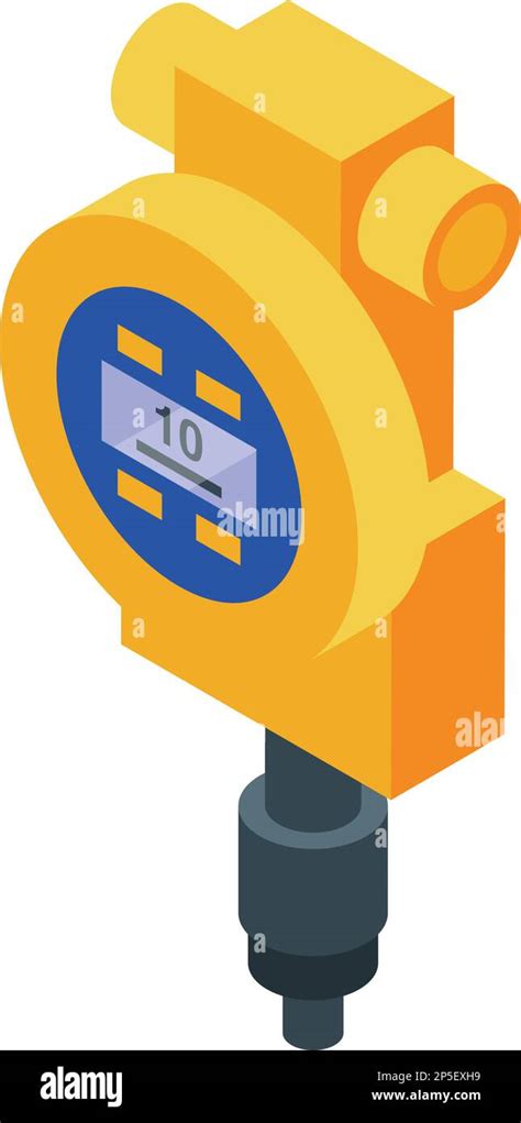 Pipe Gas Detector Icon Isometric Vector Meter Instrument Monitor Leak Stock Vector Image Art