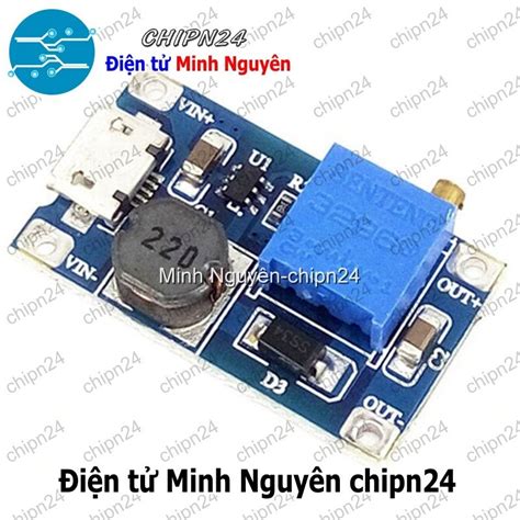 [1 Cái] D17 Mạch Nguồn Tăng áp Mini Ht016 Mt3608 2577 2a 6w Dải điện áp Rộng Từ 2 24v Lên 5 9