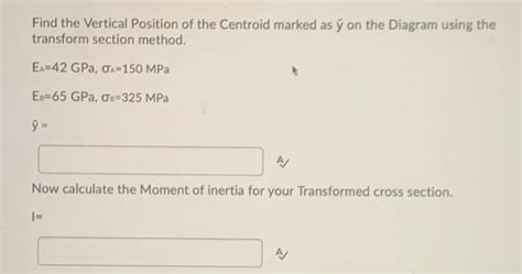Solved Find The Vertical Position Of The Centroid Marked As