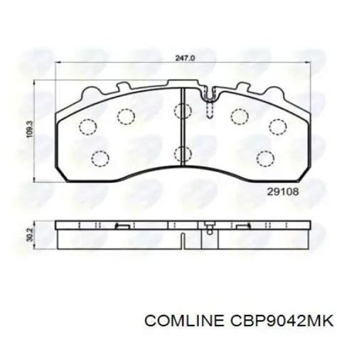 980107250 BPW колодки тормозные задние дисковые