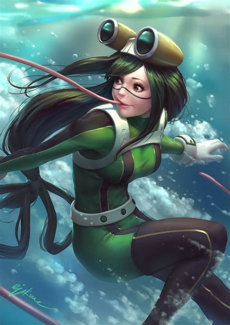 Tsuyu Asui Fan Art Cute Check Out Inspiring Examples Of Tsuyu Asui