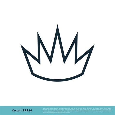 로얄 크라운 아이콘 벡터 로고 템플릿 일러스트 디자인 벡터 Eps 10 프리미엄 벡터