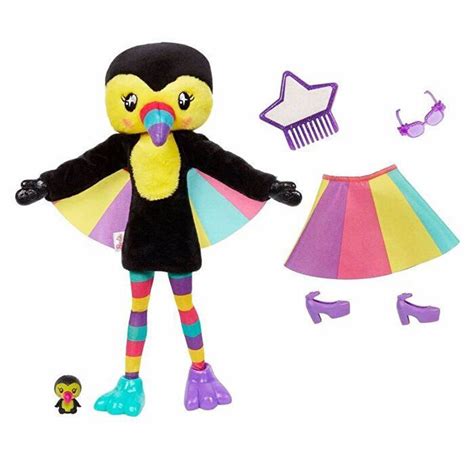 Куклы Barbie Cutie Reveal Dolls Barbie Tropical Jungle Series Toucan ...