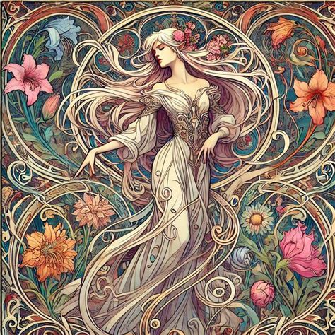 Pin By Decorative Muralist Grace On Mucha Style Of Mucha Female Art