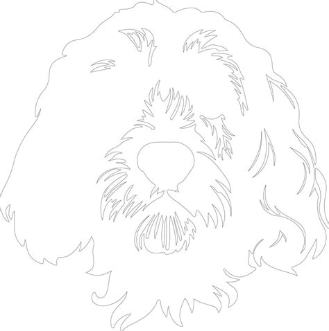Premium Vector Cockapoo Outline Silhouette White Background