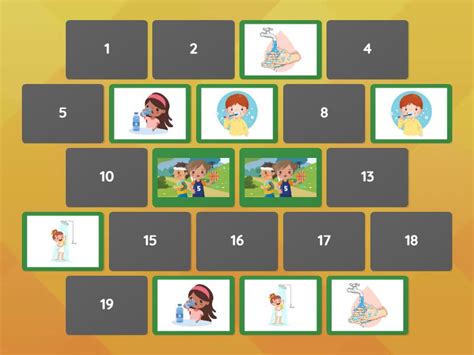 Daily Routine Memory Game Matching Pairs Daily Routine Memory Game Matching Pairs