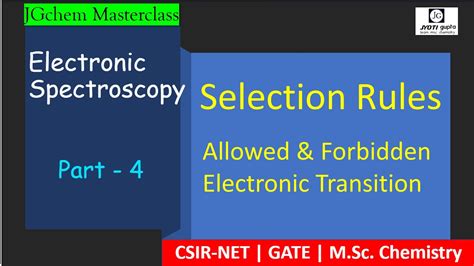 Spectroscopy Selection Rules At William Gainey Blog