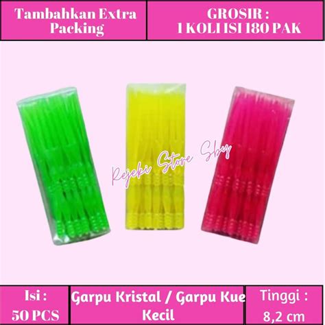 Jual 50 Pcs Garpu Kue Kecil Garpu Kristal Garpu Buah Kecil