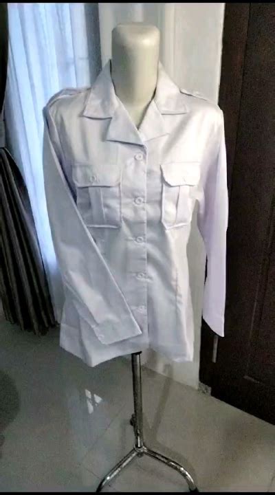 Seragam Pdh Putihbaju Asn Standart Skbody Cewek Lengan Kancing