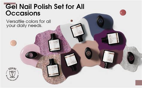 ROSALIND UV Nagellack 10 Farben Gel Nagellack Weiß Nude Blau Lila
