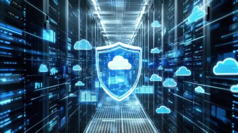 Data Center Cloud Security Protecting Digital Assets Stock Illustration Illustration Of