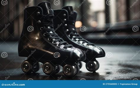 Lace Up Your Roller Skates For Fun Generated By Ai Stock Image Image