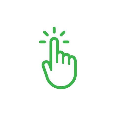 Premium Vector Eps10 Illustration Of Clicking Finger Line Art Icon