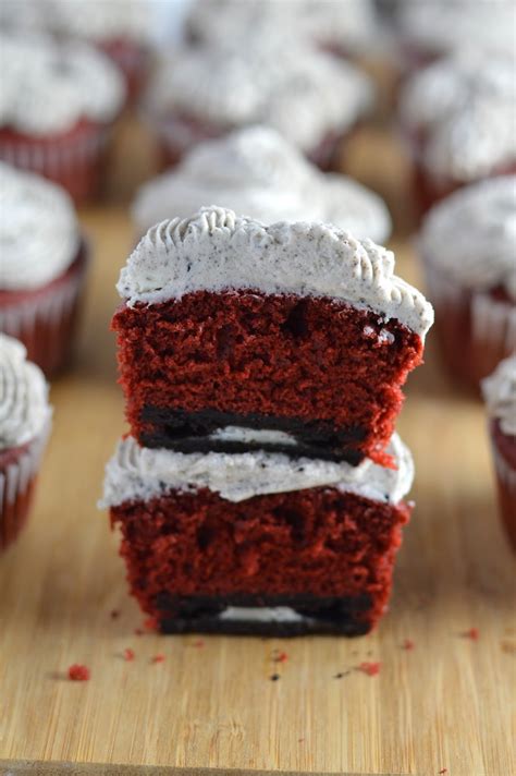 Red Velvet Oreo Cupcakes With Oreo Frosting