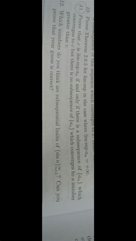 Solved Prove Theorem For Lim Sup In The Case Where Chegg