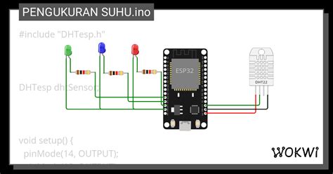 PENGUKURAN SUHU Ino Wokwi ESP32 STM32 Arduino Simulator