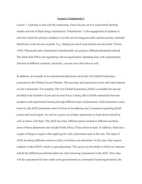 Lesson 2 Assignment 1 Reading Logs For Community Engagment All Logs