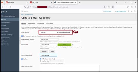 how to create an email account in plesk panel support desk
