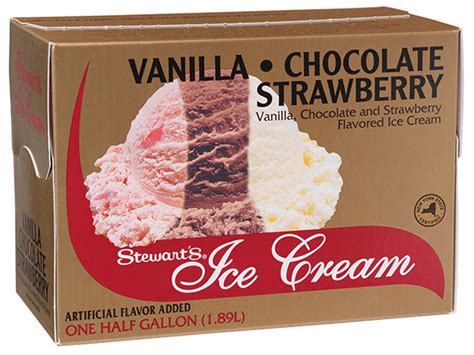 Vanilla Chocolate Strawberry Ice Cream Flavor Stewarts Shops