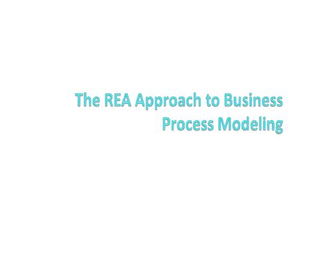 Rea Model Notes Traditional Approaches User View Orientation When Data Modeling And Is