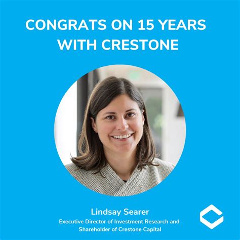 Crestone Capital Llc On Linkedin Congratulations To Lindsay Searer