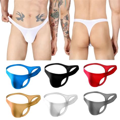 HOMME GLACE SOIE Sexy G String Slip Dos En T Slip Souple Sans Couture