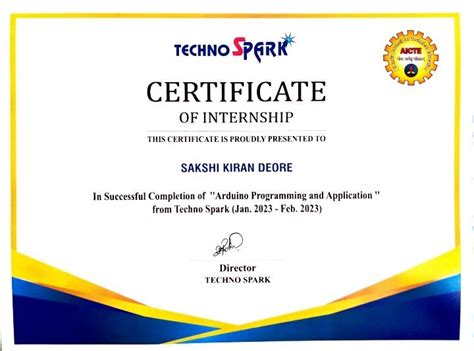 Sakshi Deore On Linkedin Internship Aicte Arduino Programming