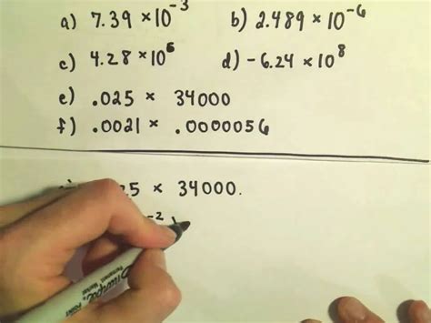how to convert between scientific and decimal notation math
