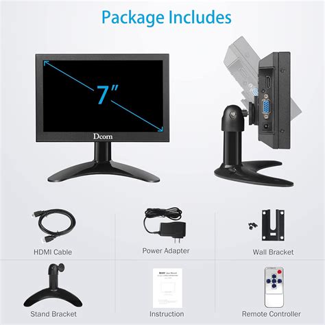 Buy Dcorn 7 Inch Mini Monitorsmall Hdmi Monitor 1080p Ips Computer