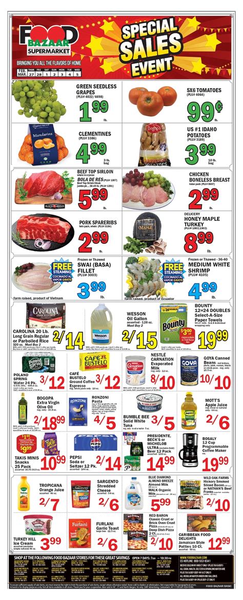 Print Weekly Specials Food Bazaar Supermarket Harlem East 125th