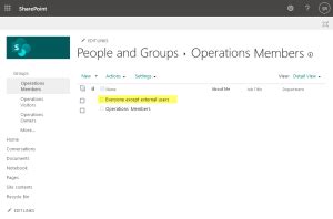 SharePoint Online Remove Everyone Except External Users From All