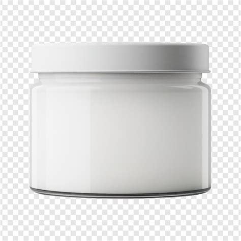 Premium PSD A Jar Of White Substance On Transparent Background