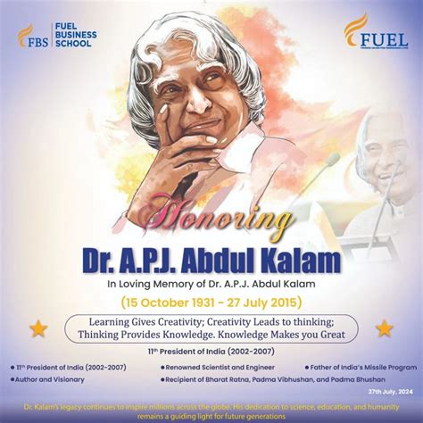 Apjabdulkalam Inspiration Youthempowerment Fuelfornation Tribute Sakshi Bhagat