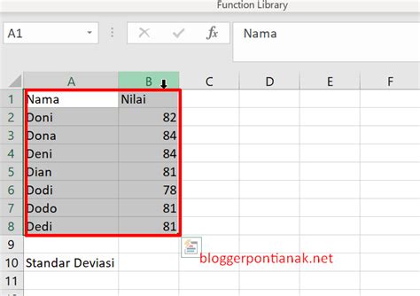 Cara Mudah Dan Cepat Menghitung Standar Deviasi Di Excel