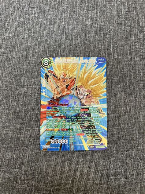 2024 Bandai Dragon Ball Son Goku 龙珠超 美版 Bt21 孙悟空 孙悟饭 父子龟派气功 名场面 大比例 烫金 闪卡 Spr 特别罕见 品相如图 收藏必备 卡淘