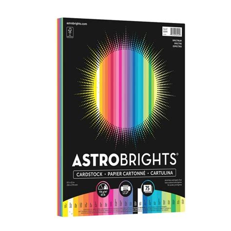 Astrobrights Color Cardstock 85 X 11 65 Lb176 Gsm Spectrum