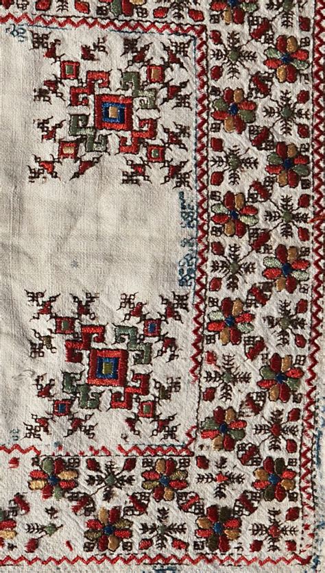 Фрагмент полотенца Вышивка Оригами Швейные поделки