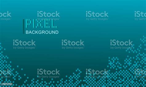어두운 청록색 색상에서 그라데이션으로 추상 픽셀 배경 벡터 일러스트 레이 션 0명에 대한 스톡 벡터 아트 및 기타 이미지 0명 개념 그라데이션 Istock