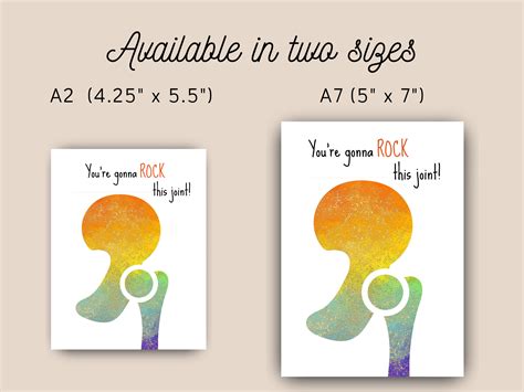 Hip Surgery Card Funny Hip Replacement Get Well Soon Card Youre Gonna Rock This Joint Etsy