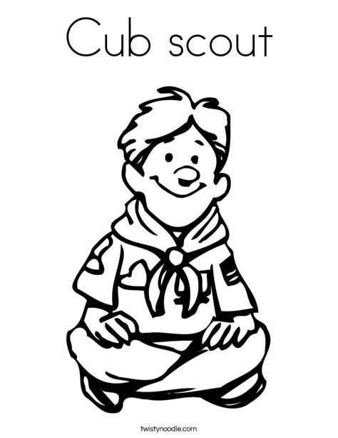 Cub Scout Coloring Page Twisty Noodle