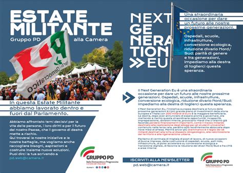 Estate Militante Del Gruppo Pd Alla Camera Gruppo Pd Camera Dei Deputati News