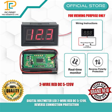 Digital Voltmeter Led Wire Red Dc V Reverse Connection Pprotection Lazada Ph