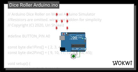 Dice Roller1 Wokwi Esp32 Stm32 Arduino Simulator