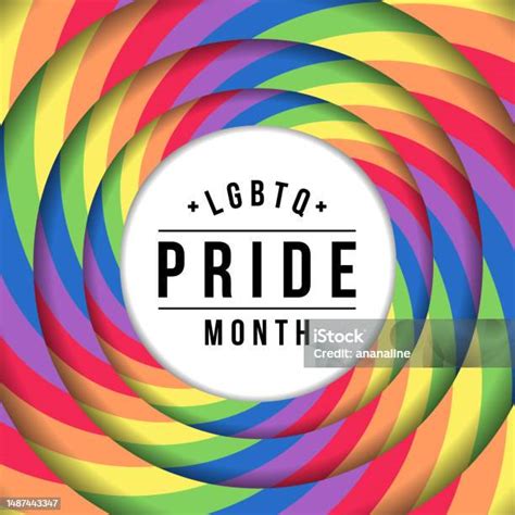Lgbtq 플러스 프라이드 월 텍스트 추상 원 롤 무지개 프라이드 플래그 레이어 텍스처 배경 벡터 디자인 0명에 대한 스톡 벡터 아트 및 기타 이미지 Istock