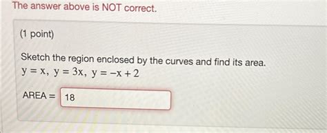 Solved The Answer Above Is Not Correct 1 ﻿point Sketch The