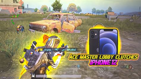 Ace Master Lobby Clutches💥iphone 12 Smooth 90fps Pubg Bgmi Test 2023