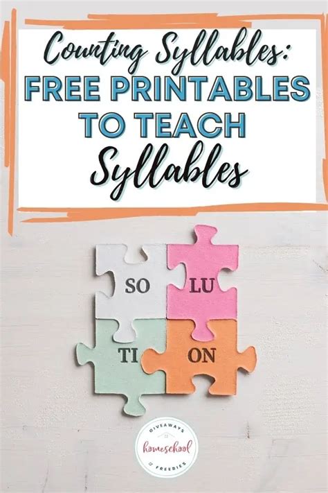 Counting Syllables Free Printables To Teach Syllables