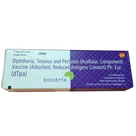 Boostrix Diphtheria Tetanus Pertussis Vaccine At ₹ 1143 Box Tetanus Vaccine In Vasai Virar